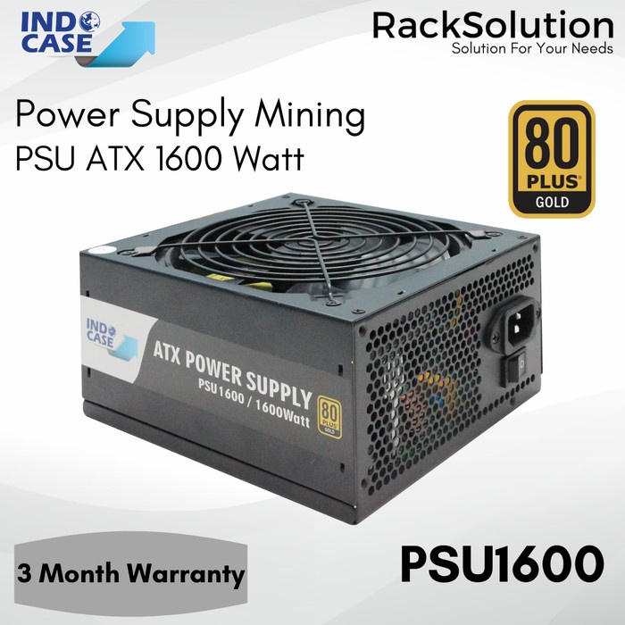 Jual PSU1600 Indocase Power Supply Mining 1600 Watt PSU 1600W Pure 80 ...