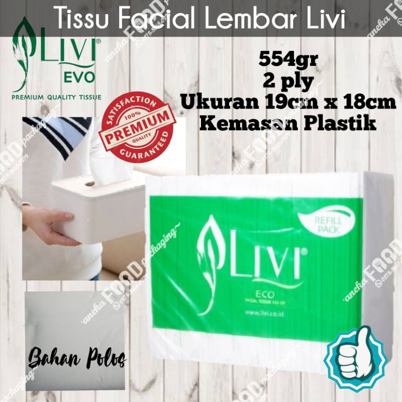 Tissu lembar/tisu muka/tissue refill LIVI 554GR | Shopee Indonesia
