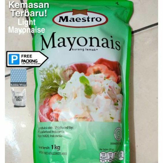 Mayonaise Maestro 1 kg Light Mayo Refill Pouch 1kg Grosir Ready ...