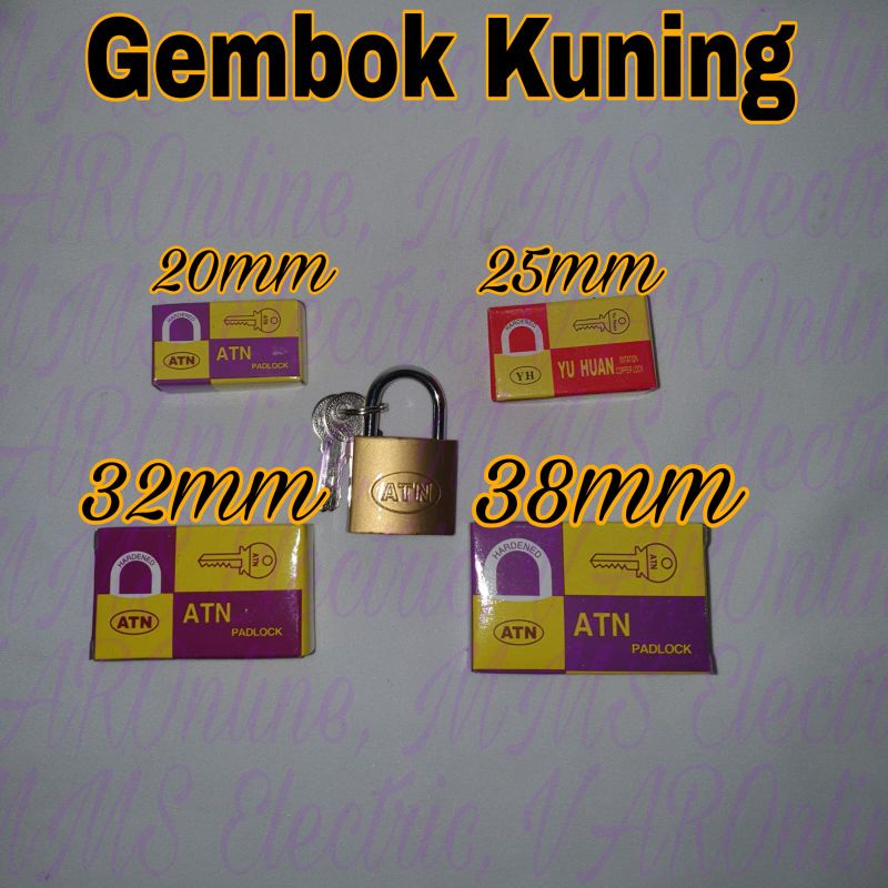 Jual Gembok Kuning 20mm/25mm/32mm/38mm | Shopee Indonesia