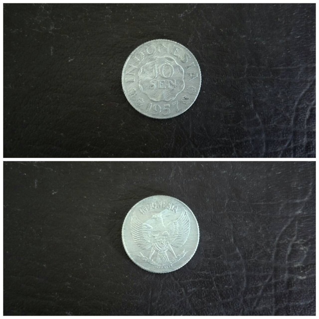 Jual Uang kuno 10 sen Indonesia tahun 1957 alumunium | Shopee Indonesia