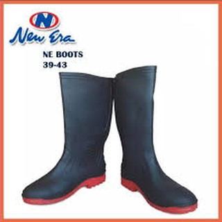 Sepatu Boot Safety Boots Tinggi 35cm New Era Anti Air Anti Minyak Anti ...