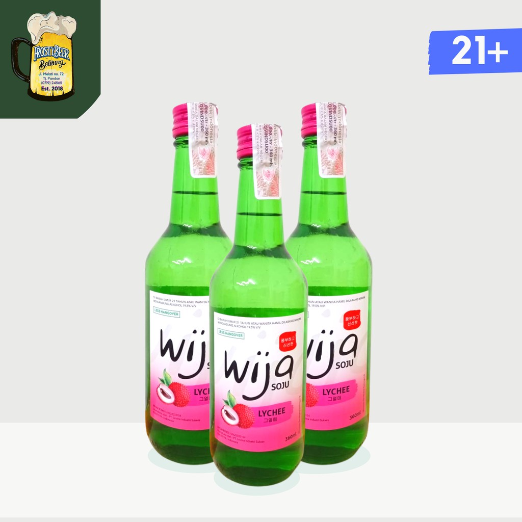 Jual Wija Soju Lychee 19.5% 360 ml - minuman korea mirip jinro good day ...