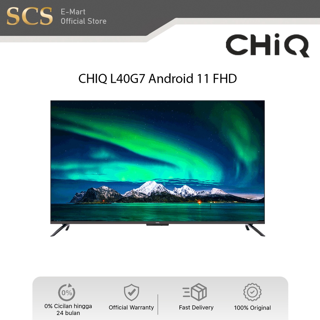 Jual ChiQ L40G7P Android 11 TV Frameless Smart 40" | 40G7 Indonesia|Shopee Indonesia