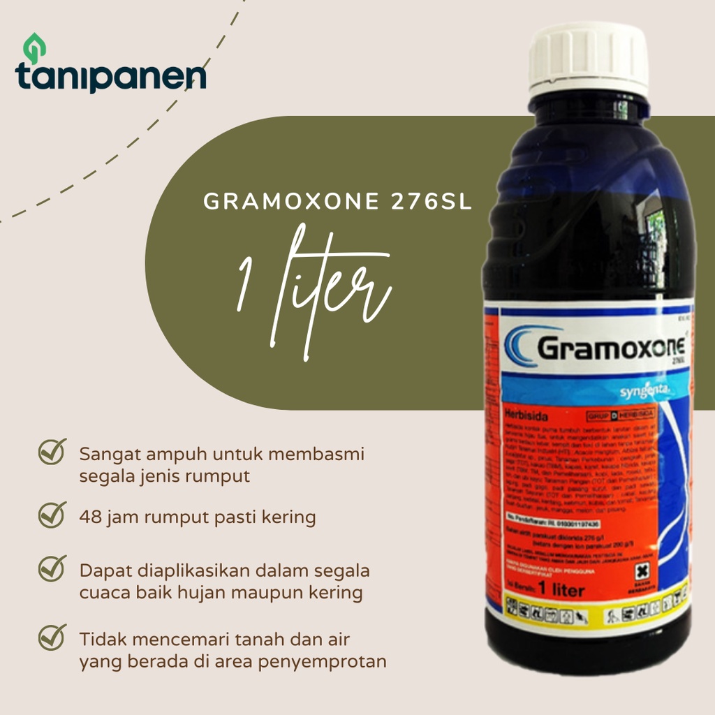 Jual GRAMOXONE 276 SL (1 LITER) HERBISIDA RACUN PEMBASMI RUMPUT DAN ...