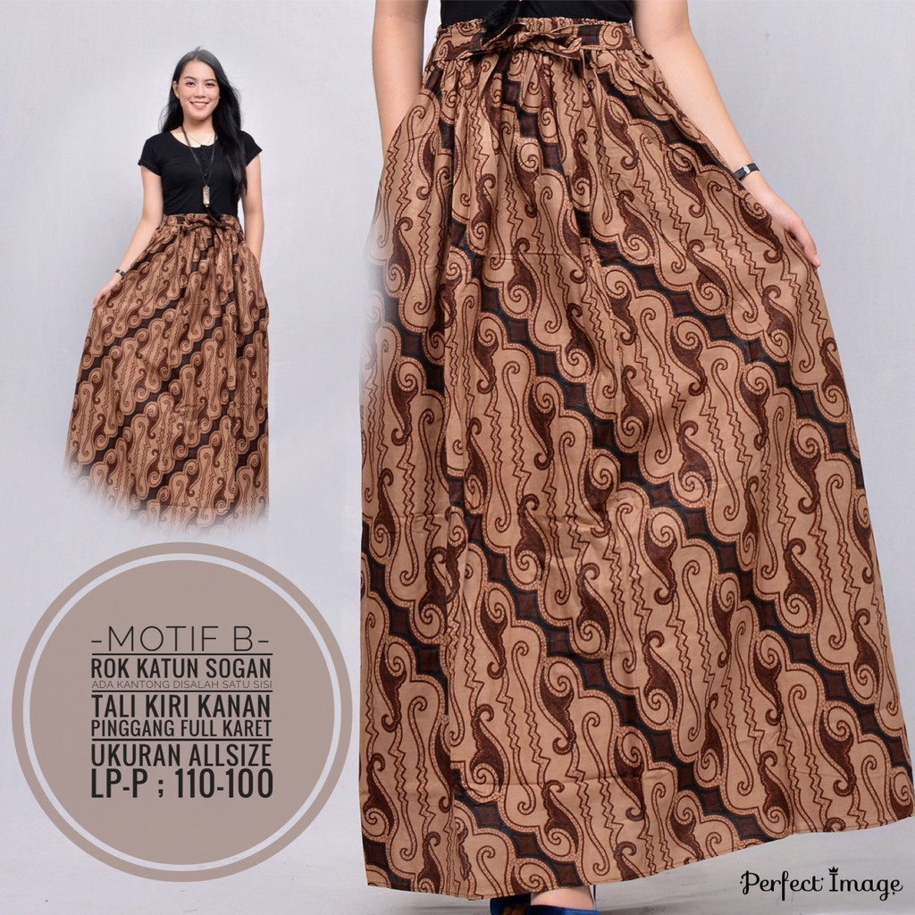 Jual rok batik klok payung bahan katun RBB | Shopee Indonesia