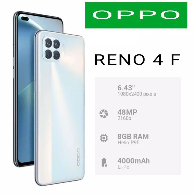 Oppo Reno 4 F 8/128GB Garansi resmi/oppo reno4/oppo reno/hp oppo reno4 ...