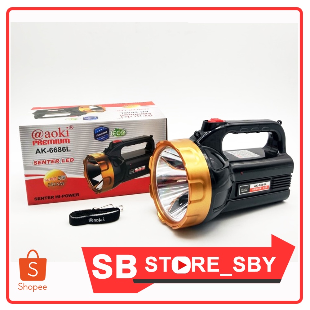 Jual SENTER LED JUMBO 20W AOKI AK 6686L SENTER AOKI AK-6686L | Shopee ...