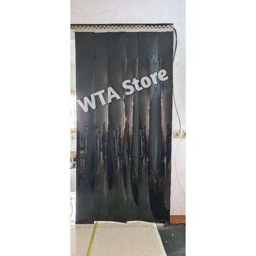 Jual TIRAI PVC STRIP CURTAIN GORDEN TIRAI PLASTIK per Meter Warna BLACK ...