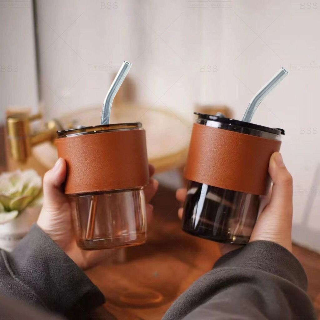 Jual Gelas Tumbler Kaca Aesthetic Gelas Minum Kaca Simple Elegan Water ...