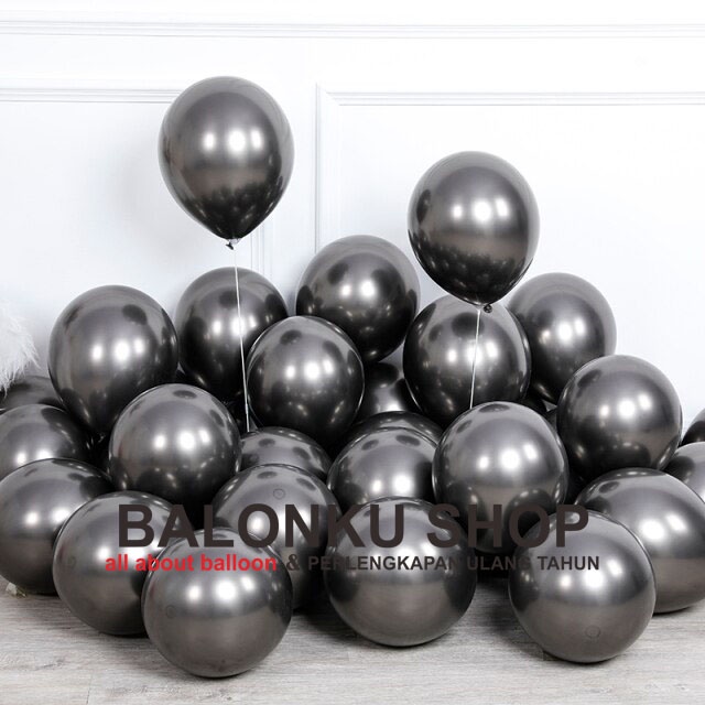 Jual Balon Latex Chrome 12 inch Hitam / Balon Chrome Hitam | Shopee ...