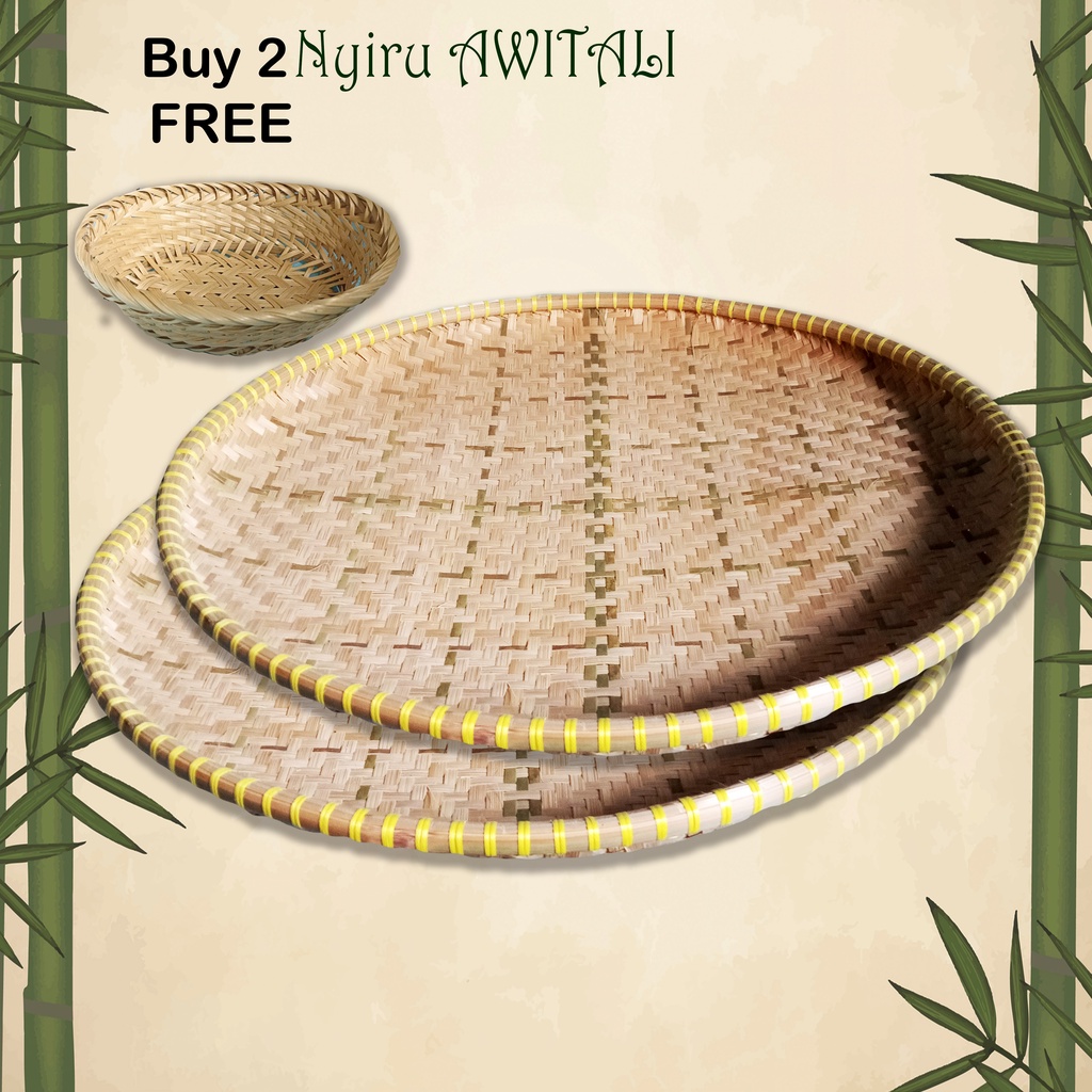 Jual Nyiru Bambu Besar Awitali Anyaman Bambu Tampi Bulat | Shopee Indonesia