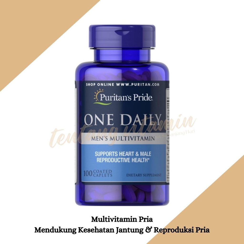 Jual Puritan's Pride One Daily Men's Multivitamin 100 Caplets untuk ...