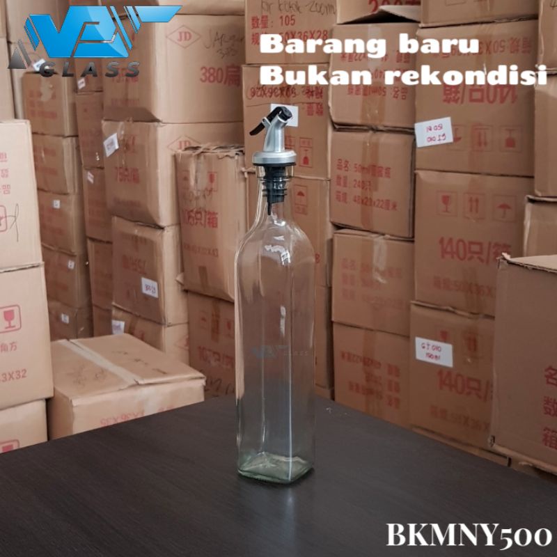 Jual BKMNY500 botol kaca minyak 500ml / botol cuka 500ml / botol kecap ...
