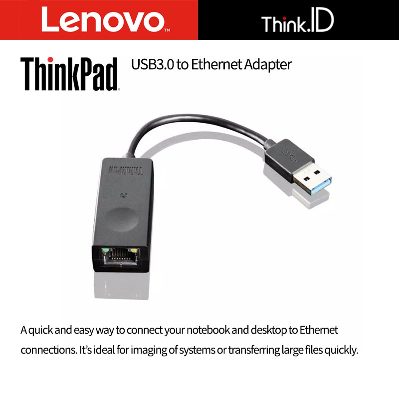 LENOVO THINKPAD USB 3.0 ETHERNET ADAPTER 4X90S91830 | Shopee Indonesia