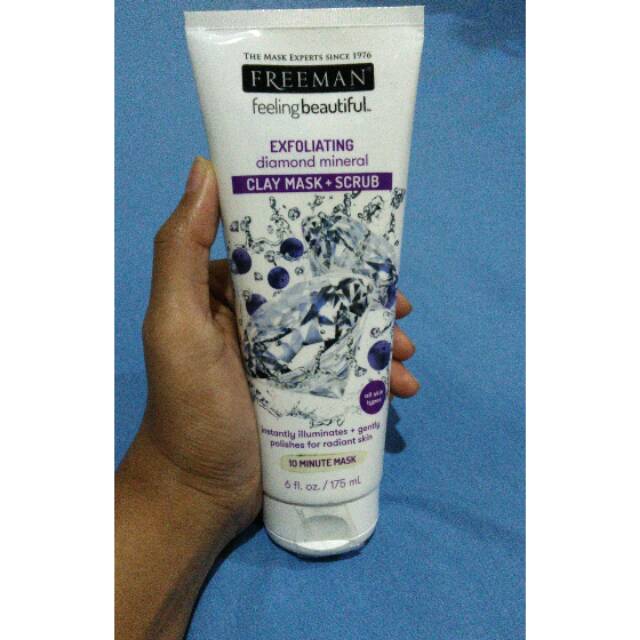 Jual Freeman Exfoliating Diamond Mineral Clay Mask + Scrub 175 ml ...