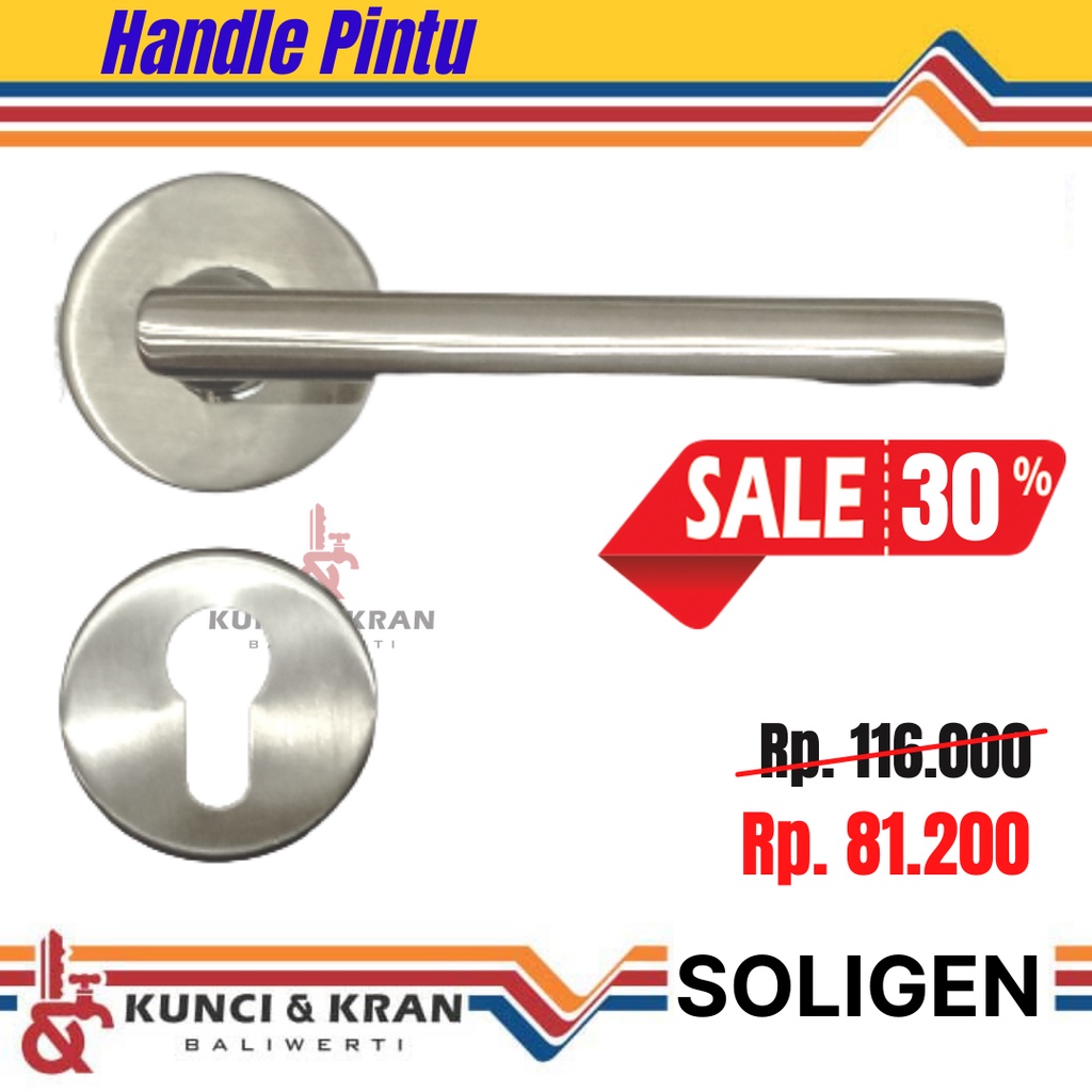 Jual HANDLE PINTU RUMAH SOLIGEN HRE 02 - 039 SS Gagang Pintu Stainless ...