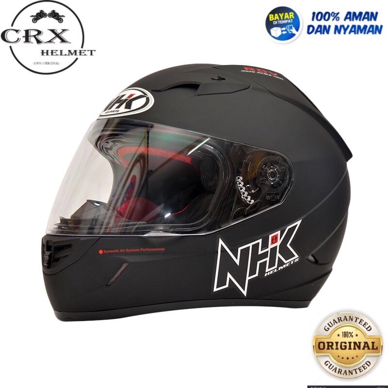 Jual Helm full face nhk gp 1000 solid black doff original | Shopee ...