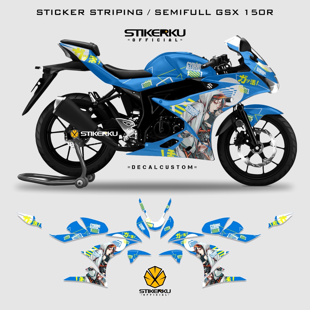 Jual STIKER DECAL STRIPING GSX R150 / DECAL STIKER SUZUKI GSX 150 R ...