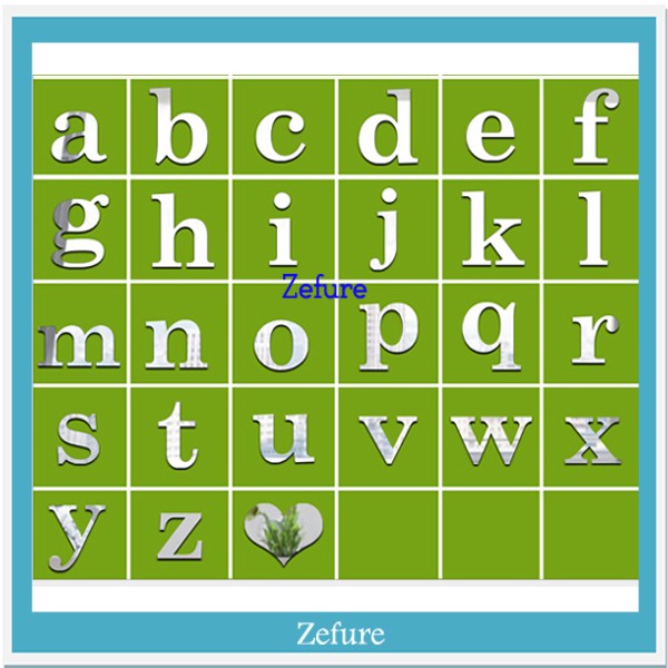 Jual 1 Huruf Display Siap pakai Stiker dinding 3 dimensi DIY Dekorasi ...