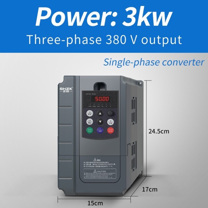 Jual Motor Inverter 3KW AC 220V 1P - 380V 3P Single Phase Three Phase VFD 1 Indonesia|Shopee ...