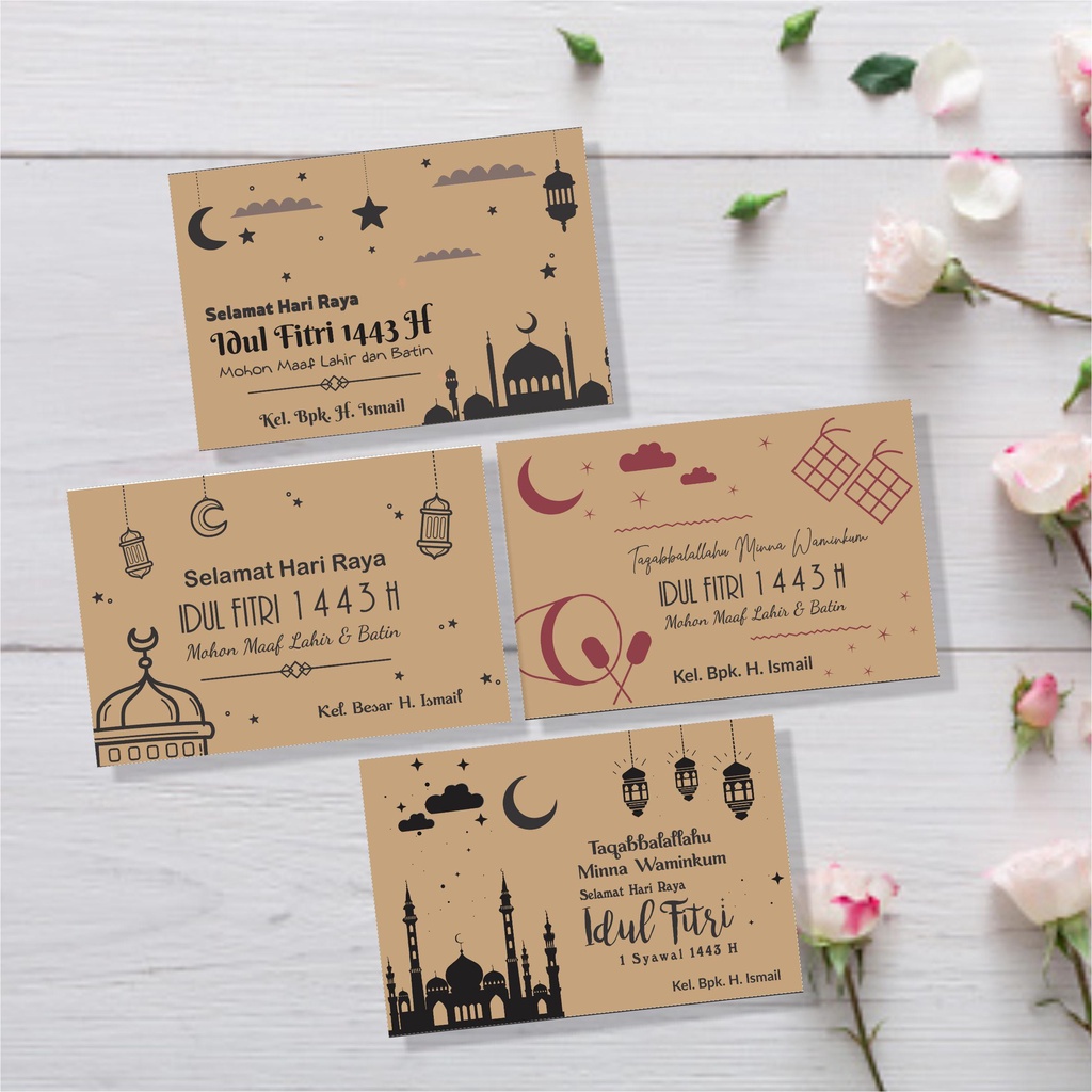 Jual Kartu Ucapan Lebaran Hari Raya Idul FItri Parcel Custom Rustic ...