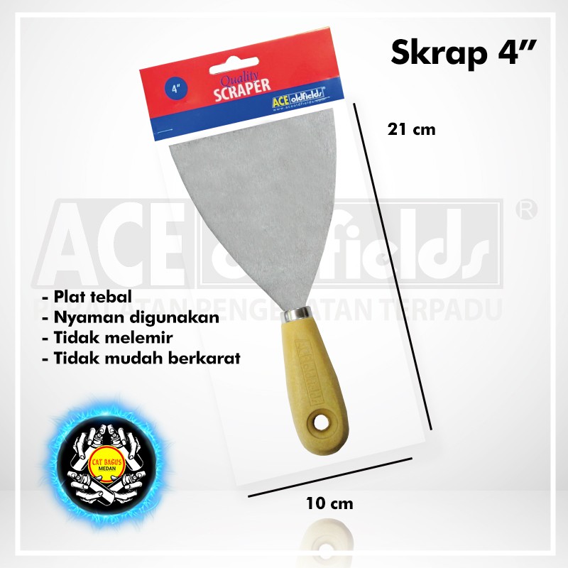 Jual KAPE SKRAP 4" 4 INCH ACE OLDFIELDS SCRAPER SEKRAP 4 INCI PLAT ...