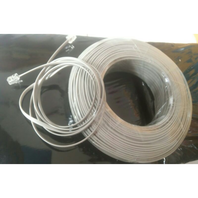 Jual KABEL LINE TELEPON + RJ 11 PANJANG 10 METER | Shopee Indonesia