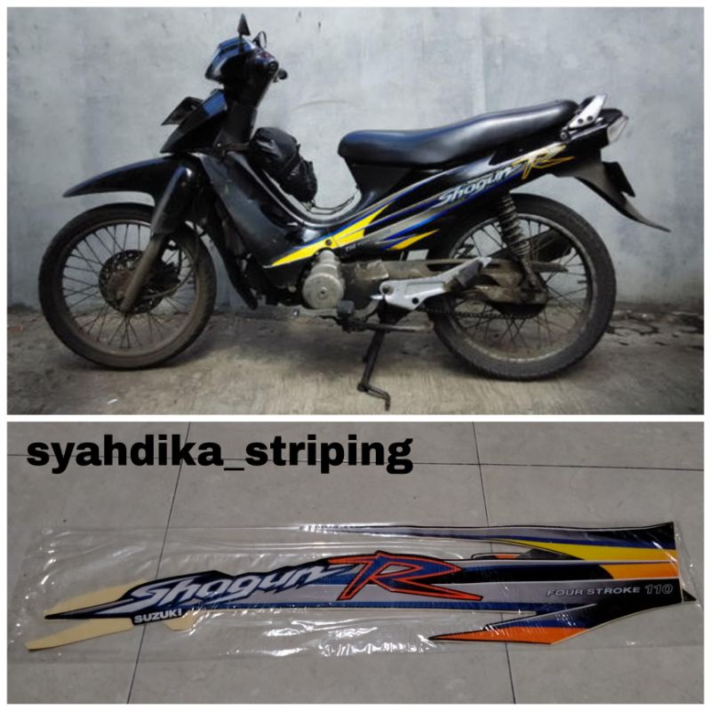 Jual STIKER STRIPING LIS BODY SUZUKI SHOGUN R 110 2002 HITAM | Shopee ...
