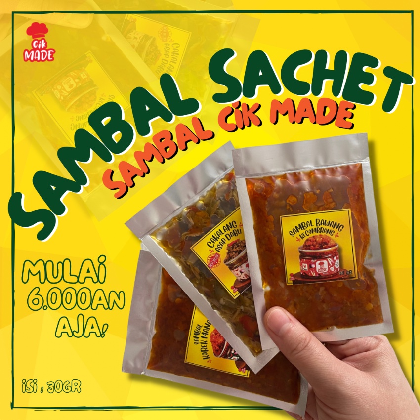 Jual SAMBAL SACHET - Sambal Cik Made | Shopee Indonesia