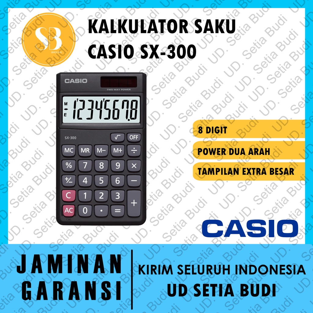 Jual Kalkulator Saku CASIO SX-300 Baru dan Asli (Tanpa Kotak) | Shopee ...