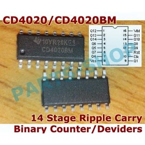 Jual SMD CD4020BM CD4020 CMOS 14 Stage Binary Counter/Devider 4020 IC ...