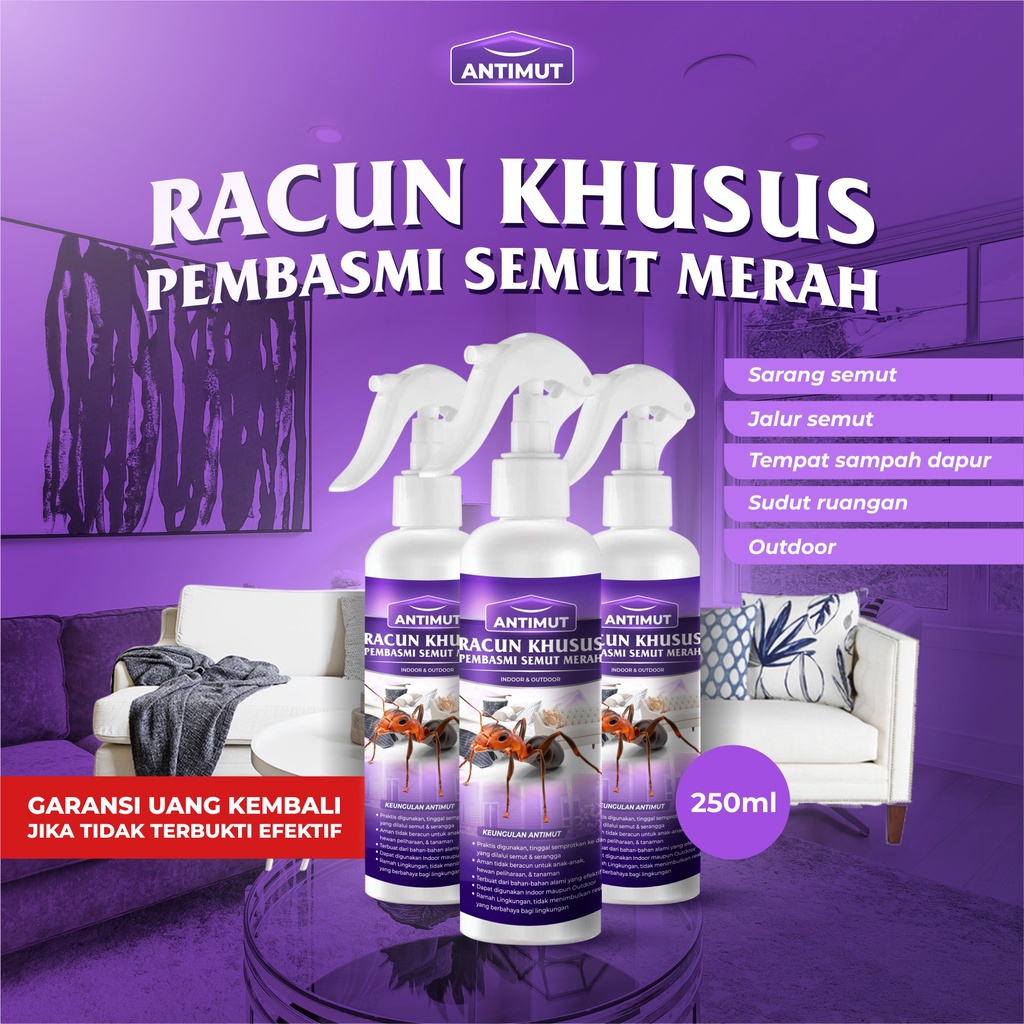Jual Antimut Racun Khusus Pembasmi Semut Merah 250ML Bahan Alami ...
