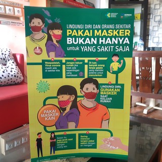 Jual Poster Pakai Masker Bukan Hanya Yang Sakit, Poster Wajib Pakai ...