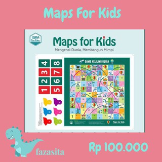 Jual PETA DUNIA ANAK ANAK BELAJAR MAPS FOR KIDS | Shopee Indonesia