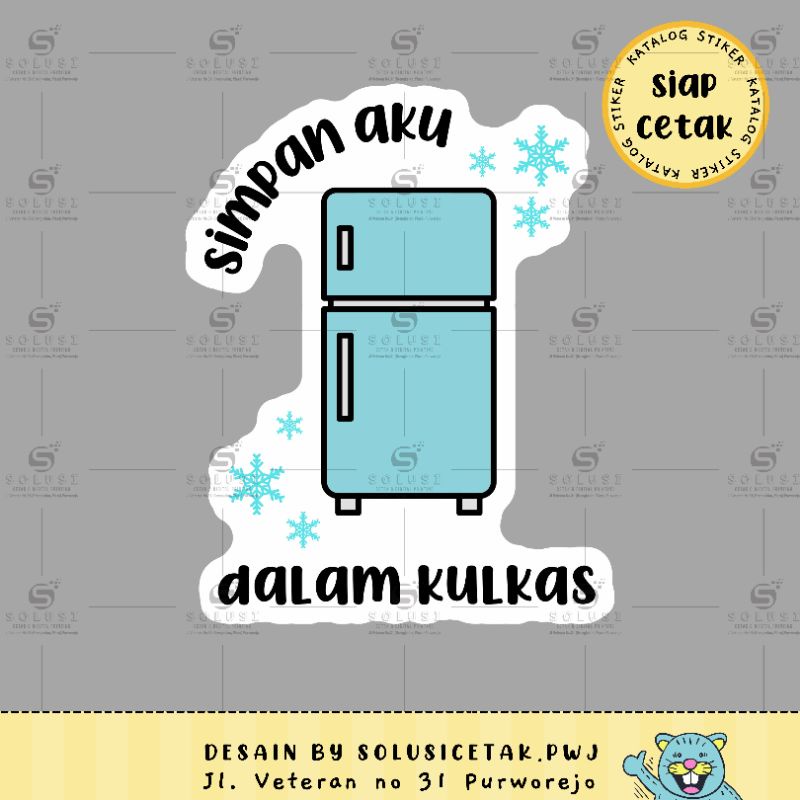 Jual Stiker Kulkas / Stiker Masuk Kulkas / Stiker Makanan / Stiker Keep ...