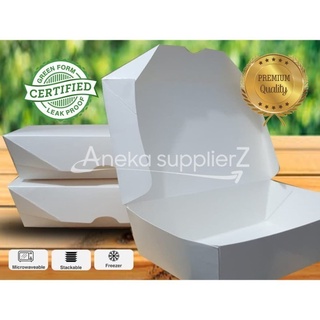 Jual Lunch Box Paper Kemasan Kotak Makanan Kertas - Besar L (50 pcs ...