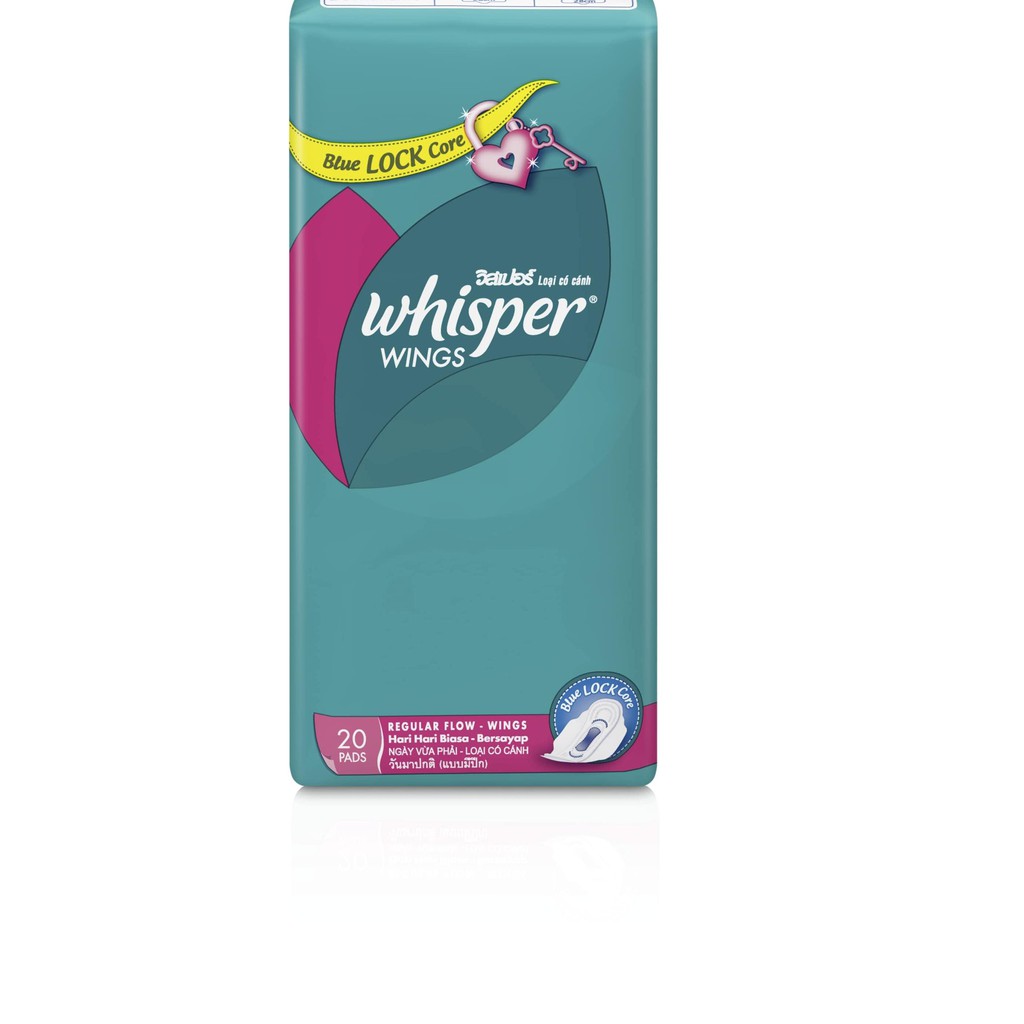 Jual Whisper Sanitary Pads Regular Flow Wings 20's Paket Isi 3 ...