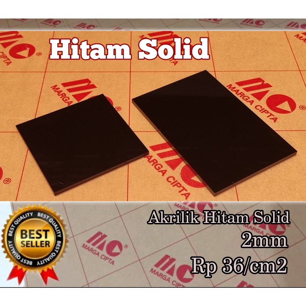 Jual Akrilik Hitam Solid 2mm Potongan Custom, Acrylic Hitam 2mm ...
