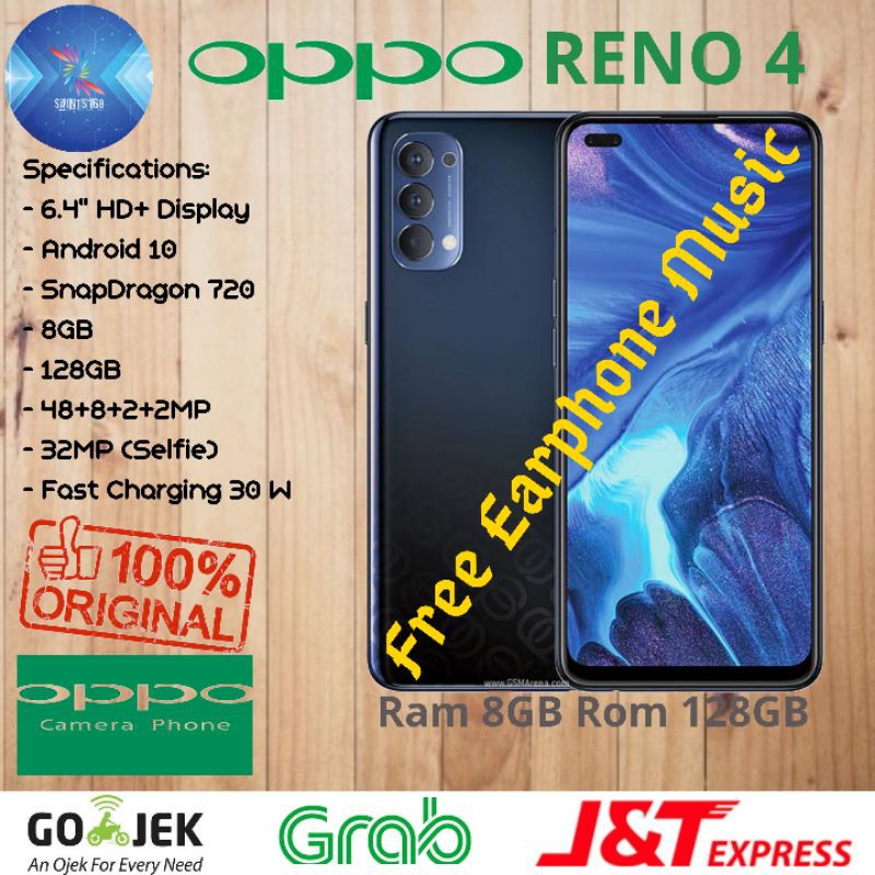 Jual Oppo Reno 4 Ram 8GB Rom 128GB 8/128 Garansi Resmi OPPO 1 Tahun ...