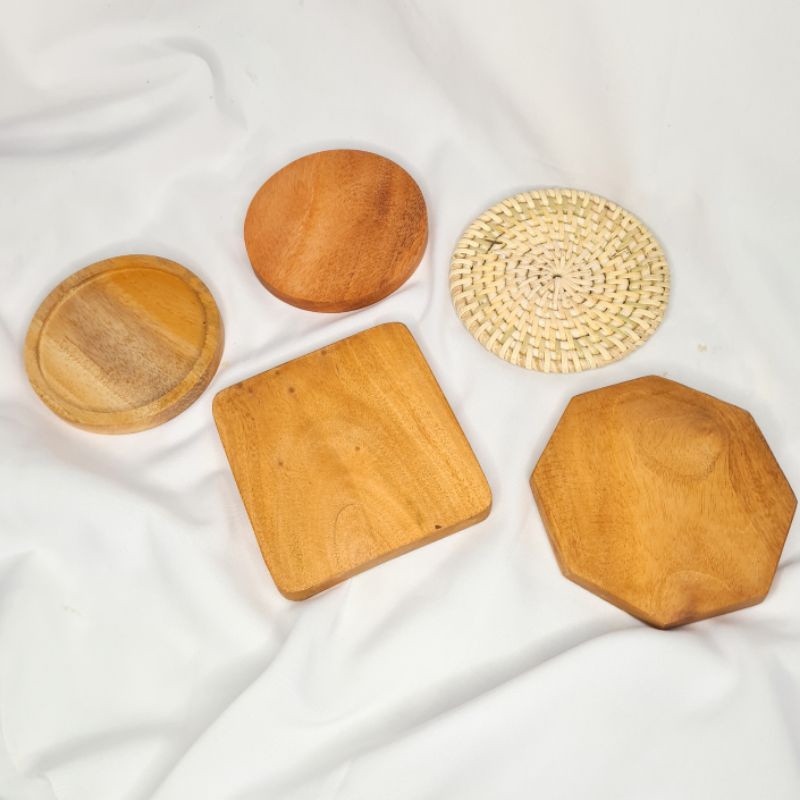 Jual Coaster Tatakan Kayu Estetik Coaster Gelas | Shopee Indonesia