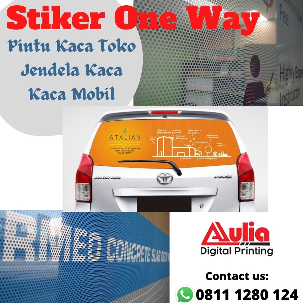 Jual Cetak Sticker One Way Vision | Stiker Kaca Mobil Pintu Kantor ...