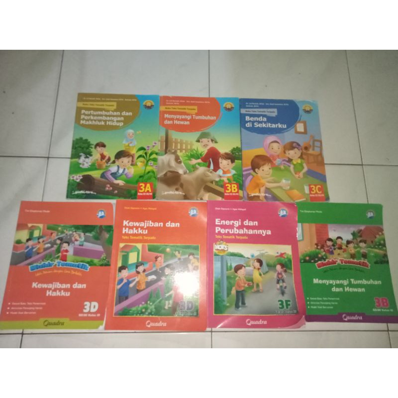 Jual Buku Tematik Kelas 3 SD Yudistira dan Quadra 3A 3B 3C 3D 3F ...