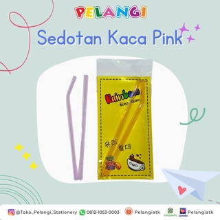 Jual PELANGI | Sedotan Minuman Kaca Pink Lurus Dan Bengkok | Shopee ...