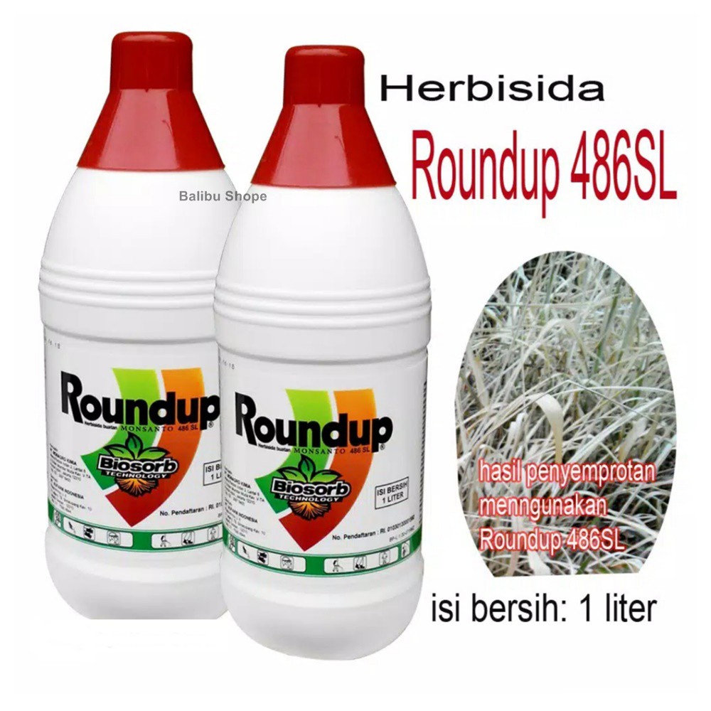 Jual Obat Pertanian Pengendali Gulma Herbisida / Rumput ROUNDUP [1L ...