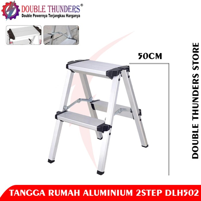 Jual DT Tangga Lipat Slim 2 Step Tangga Lipat Aluminium 2 Tingkat Anti ...