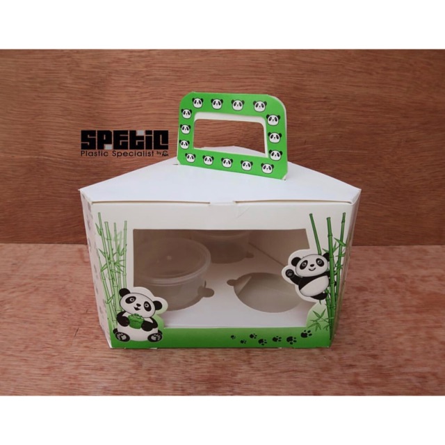 Jual (10pc) Kardus Cupcake Cup 3 Motif Panda / Tempat Cupcake / Kardus ...