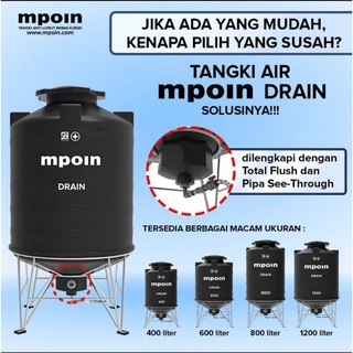 Jual M-POIN Drain 400 Liter Tangki Tandon Torn Air, Anti bakteri, Anti ...