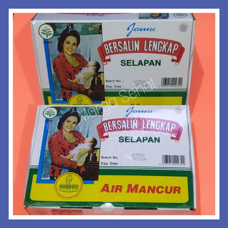 Jual Jamu Bersalin Lengkap Serbuk Air Mancur Kemasan Box Selapan 40 ...