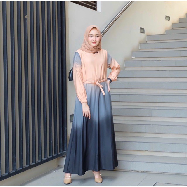 Jual Produk Terbaik - New Gradian Maxi Dress / Dress Gradasi | Shopee ...